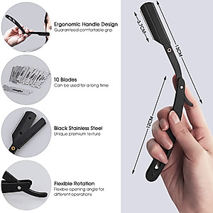 Beard Cape Apron, Beard Apron Bib, Beard Hair Catcher for Men's Shaving Trimming with Straight Razor and Blades, Suction Cups, Scissors, Cleaning Brush, Portable Pouch, Gift for Husband Boyfriend Men