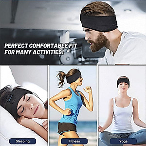 Sleep Headphones Wireless Music Sleeping Headbands Sports Headsets with Comfortable Earbuds for Side Sleepers Workout Jogging Yoga Insomnia Travel