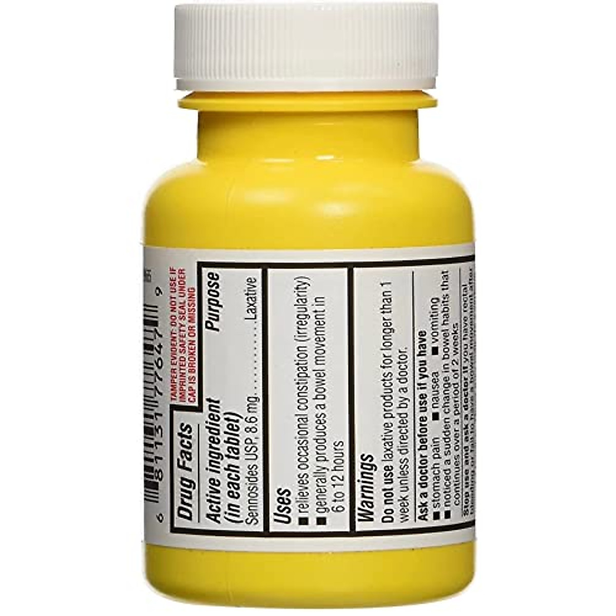 Equate Natural Vegetable Laxative, Sennosides 8.6 mg Tablets, 100-Count Bottle by Equate