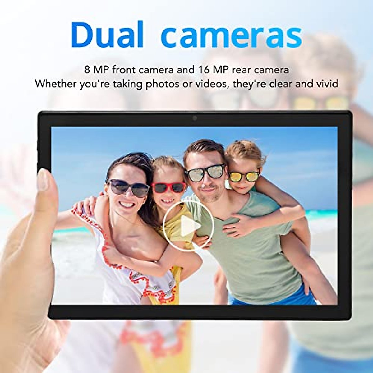 Android 12 Tablet 10.1 Inch Tablet, Octa Core CPU 12GB RAM 256GB ROM, Support 4GLTE, 5G WiFi, Dual Card Dual Standby, 8MP Front and 16MP Rear Cameras (Blue)