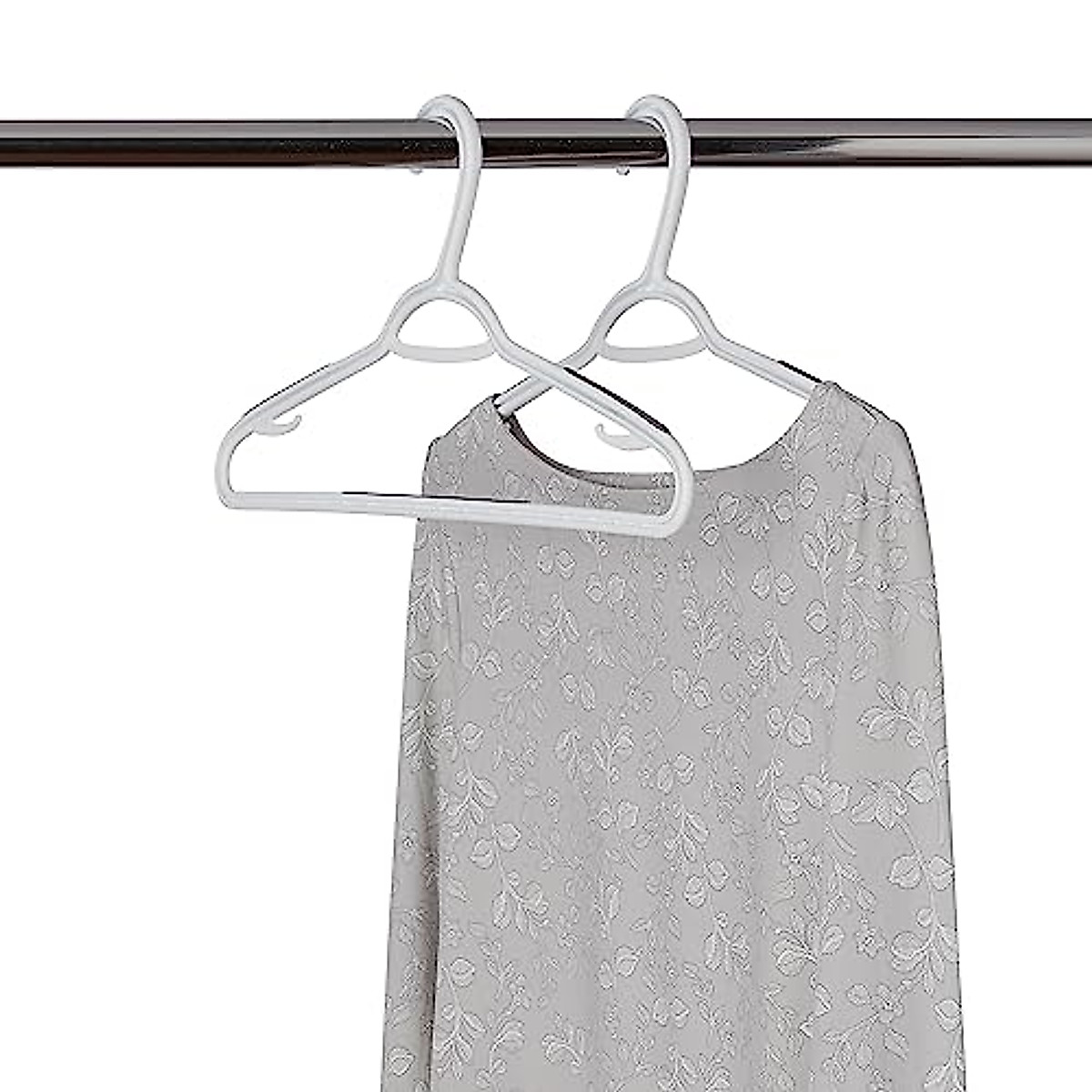 neatfreak! 10 Pack Non-Slip Clothes Hanger, White and Grey