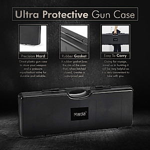 Gun Case Precision Hard Locking Rifle Cases Ultra Protective Case Intensive Convoluted Foam Shot Gun Case | AR Accessories | Rifle Bag | Hard Gun Cases for Rifles | Shotgun Case, Length 33.4 Inches