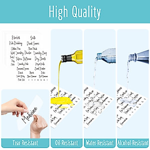 242 Pcs Laundry Room Organization Labels Printed Customizable Water Resistant Stickers with Perforation Line in Various Sizes for Bathroom Laundry Closet Farmhouse Containers Bins