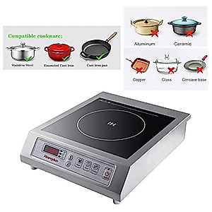1800W/120V Commercial Range Countertop Burners Commercial Induction Cooktop Hot Plate Portable Electric Stove for Cooking Abangdun