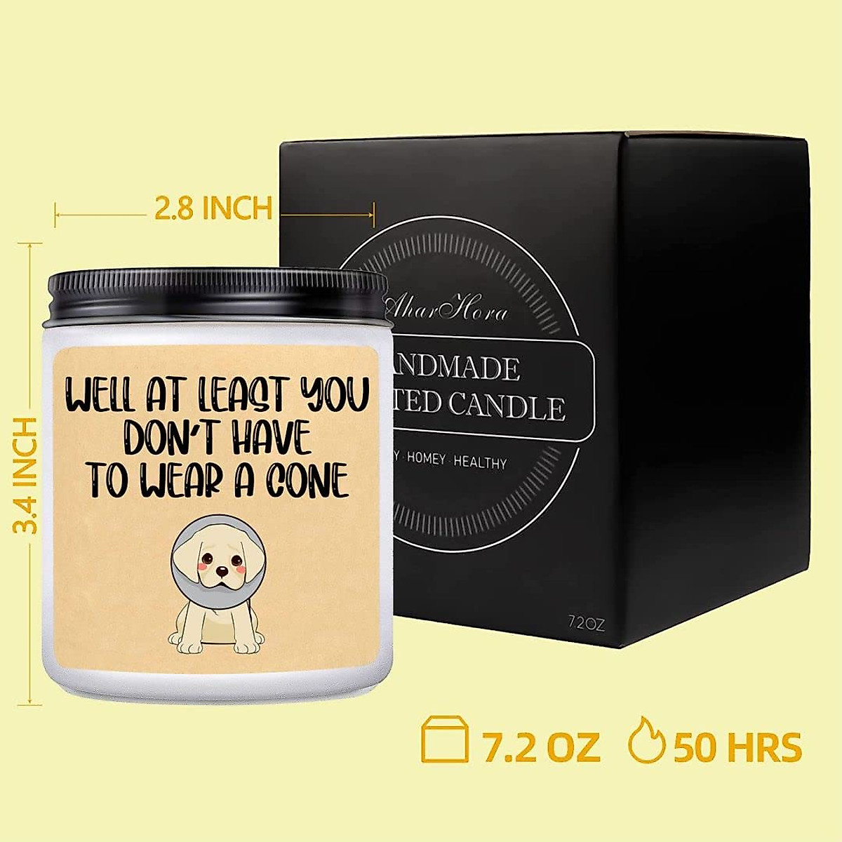 AharHora Scented Candle Get Well Soon Gifts for Women, Feel Better Encouragement After Surgery Recovery Grieving Condolence Divorce Sorry for Your Loss