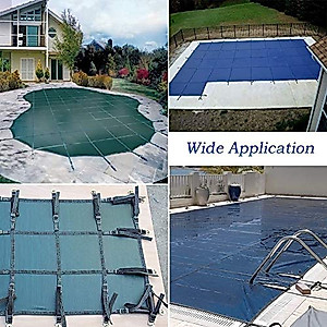 YXX- Outdoor Garden In-Ground Swimming Pools Winter Safety Cover, Blue, Prevent Debris & Leaves, Easy Installation, Includes All Needed Hardware (Size : 5×5m/16.4×16.4ft)