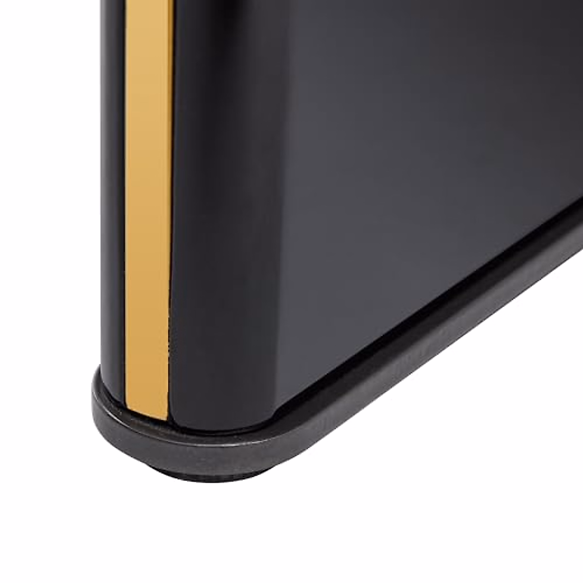 Goderfuu Glass Dining Table for 6 People, 63 inch Modern Kitchen Table with Black Wood Base, White Marble Textured Glass Dining Table Pedestal Dinner Table, Faux Marble Dining Table for Dining Room