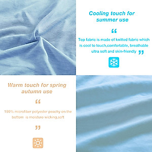 EXQ Home Weighted Blanket Cover 41x60-Twin Size Premium Soft Duvet Cover for Kids Weighted Blanket with Zipper,Machine Washable Duvet Cover for Hot Sleeper in Summer(Blue,Duvet Cover Only)