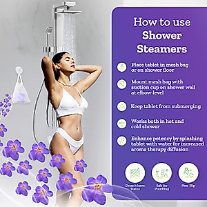 Miko Shower Steamers Aromatherapy for Women and Men, 12 Pack Long Lasting Essential Oil Infused Shower Bomb Aromatherapy for Stress Release and Relaxation, Valentine’s Day Gift for Him & Her -Lavender