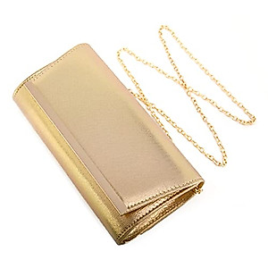 SUCCUNA Clutch Purses Envelope Evening Bag For Women Girl Gold Charming Sparkling Crossbody Handbags for Wedding