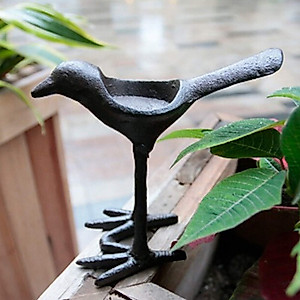 GemCave Rustic Bird Candle Holder,Cast Iron Tealight Candle Holders for Home Garden Tabletop Decor,Brown