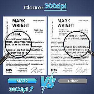 Portable Printer Wireless for Travel and Home Office - Upgarde Inkless Portable Printer with Inner Paper Bin, Thermal Portable Printer Compact Printer Support US Letter and Multiple Sizes