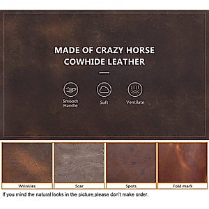 CataPurus Top Grain Leather 14.2" Laptop Case Bag, Zip Pockets Design, Compatible with MacBook Air 13" M2 A2681 M1 A2337 A2179 A1932/Pro 13" M2 M1 A2338 A2251 A2289 A2159 A1989 A1706, Coffee 14.2 Inch