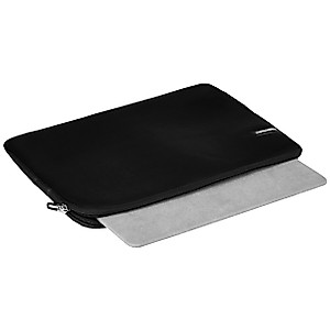 Amazon Basics 14-Inch Laptop Sleeve, Protective Case with Zipper - Black