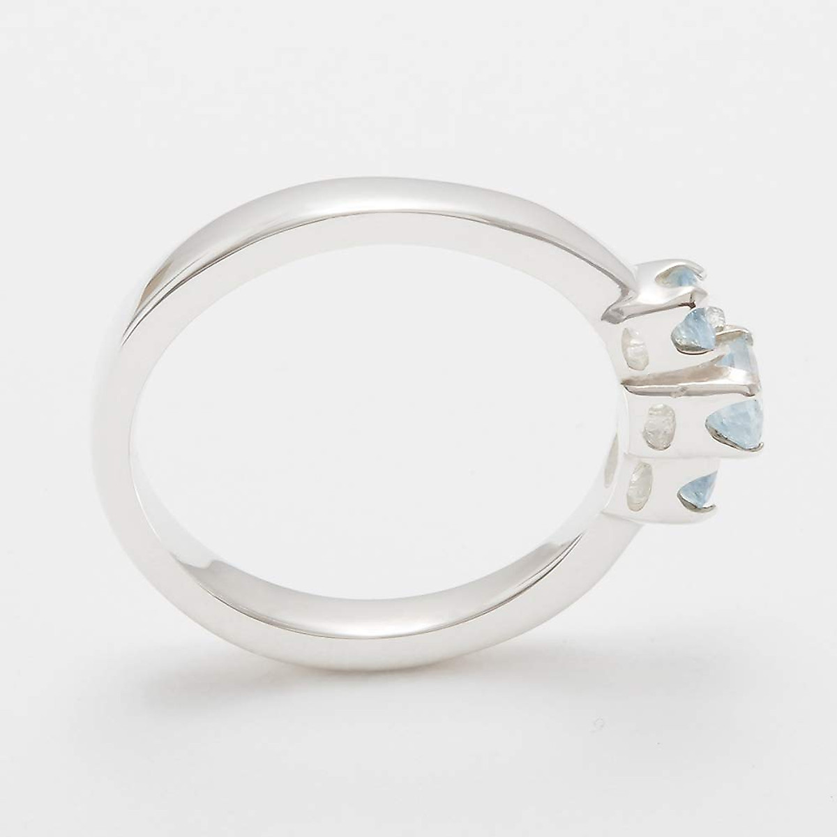 925 Sterling Silver Natural Aquamarine Womens Statement Ring - Size 10.5