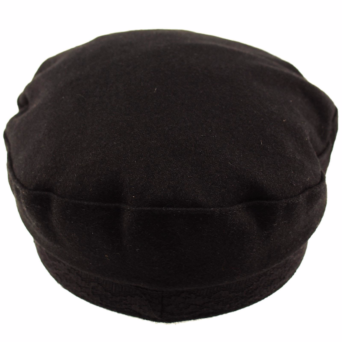 Men's Greek Fisherman Sailor Fiddler Winter Wool Driver Hat Flat Cap S/M Black