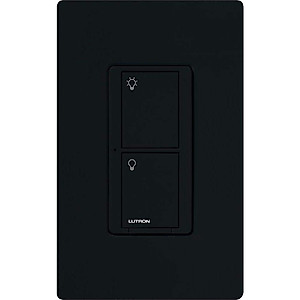 Lutron Caseta Smart Lighting Original Switch for Light Bulbs and Fans, Works w/ Alexa, Apple HomeKit, Google Home (Hub Required), 6A Single-Pole/3-Way, Neutral Required, PD-6ANS-BL, Black