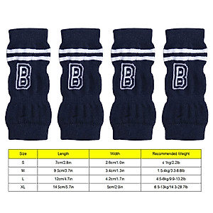 Tnfeeon Dog Leg Brace,4pcs Dog Elbow Protector Cartoon Bear Pattern Protector Warm Knee Pads for Protecting Dog Legs Wounds Injuries Sprains from Arthritis