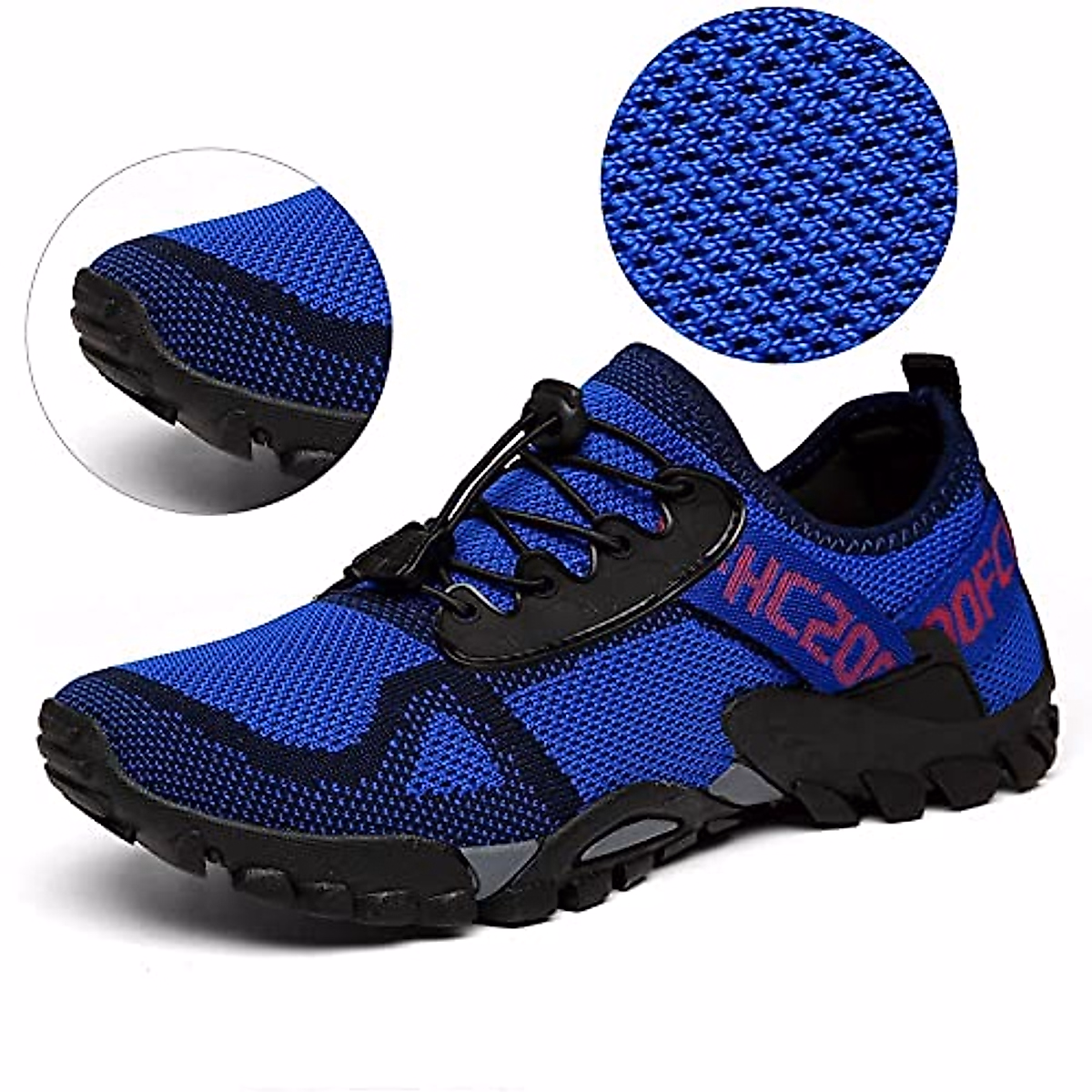 ABAO Hiking Shoes Men Women Outdoor Sports Shoes Non-Slip Breathable Sneakers Low Top Walking Shoes for Outdoor Trailing Trekking Walking Climbing Travel Lightweight Blue 8 Women/6.5 Men