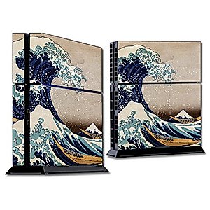 MightySkins Skin Compatible with Sony PS4 Console - Great Wave of Kanagawa | Protective, Durable, and Unique Vinyl Decal wrap Cover | Easy to Apply, Remove, and Change Styles | Made in The USA