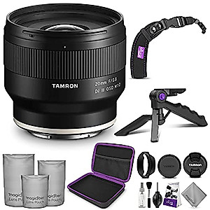 Tamron 20mm f/2.8 Di III OSD M 1:2 Lens for Sony E with Altura Photo Essential Accessory Bundle