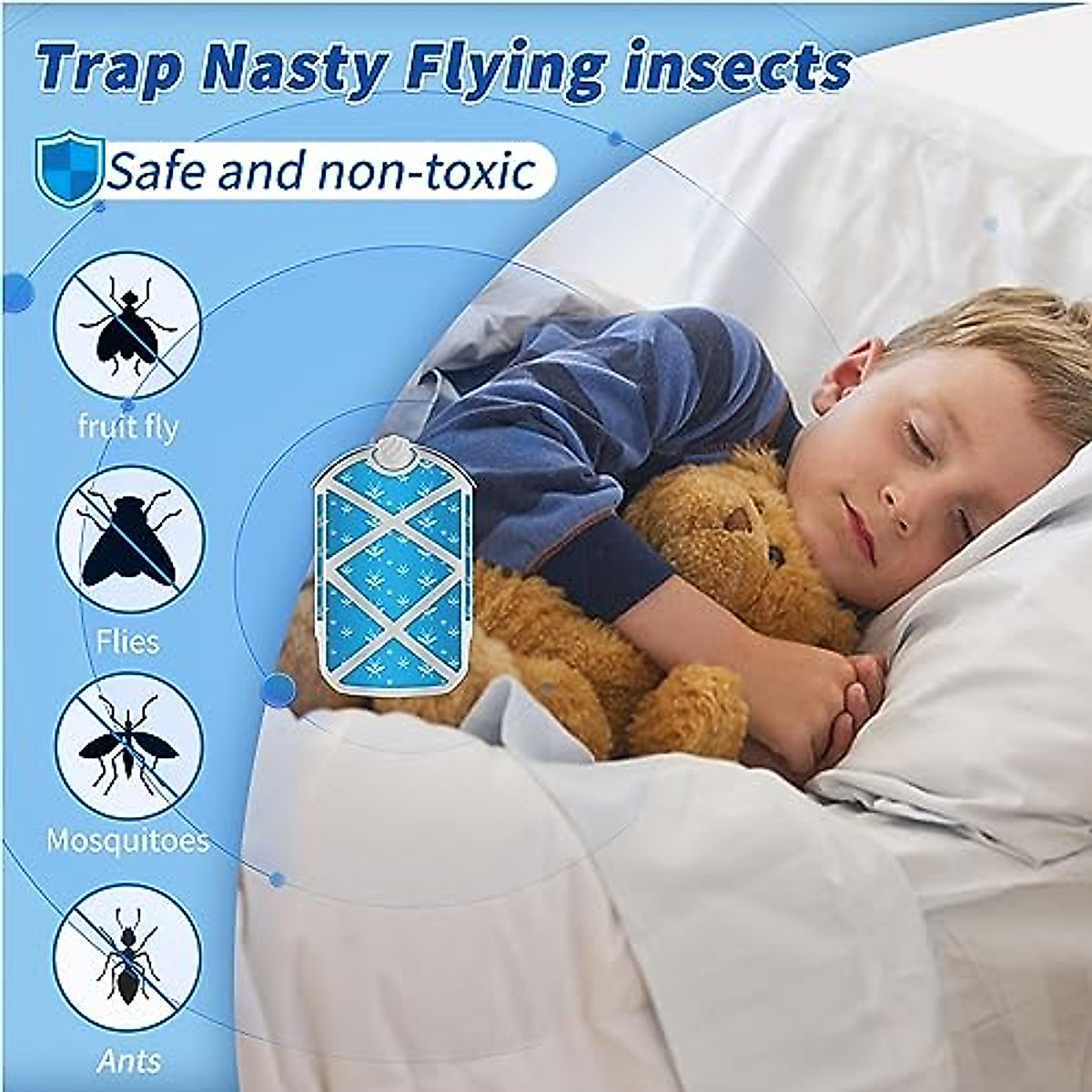 Aaronmichael Insect Trap Refill Kit, Attracting Trapping Insects Replacement Kit, Safe Non-Toxic Easy to use (4 Pack)