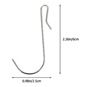 Happyyami Metal S Hooks S Shaped Hook 20pcs Metal Hooks Clip S Shaped Flat Snap- On Hooks Stainless Steel Metal Hooks Hangers for Indoor and Outdoor Lights Plants Stainless Steel S Hooks