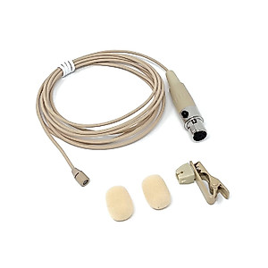 Pair of Lavalier Lapel Mics w/ 4 pin Mini XLR TA4F for Shure Wireless