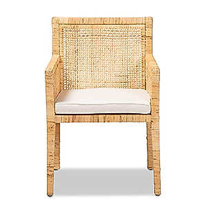 Baxton Studio Karis Chairs, Natural/White Natural/White