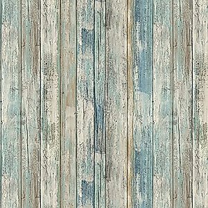 practicalWs Wood Wallpaper Rustic Self-Adhesive Removable Faux Wood Peel and Stick Wallpaper Distressed Wood Plank Grain Shiplap Wall Paper Vintage Wood Panel 11.8''x78.7'' Roll