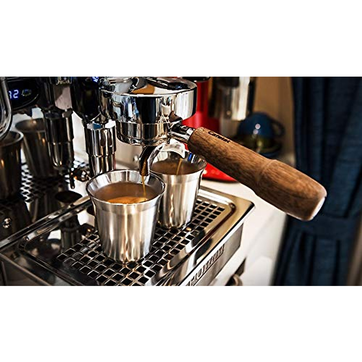 tombert 80mL (2.7 Ounce) Stainless Steel Espresso Cups Double Wall Vacuum Insulated - Set Of 2 Demitasse Cups