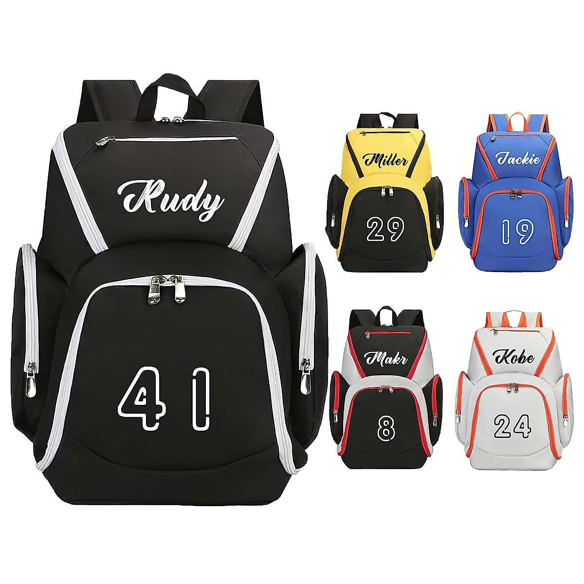 COTVERSE Basketball Bag for Boys, Custom Basketball Backpack Soccer Bag for School Boys, Personalized Name Number Bags