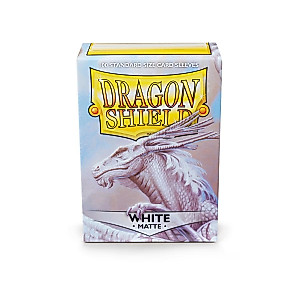 2 Packs Dragon Shield Matte White Standard Size 100 ct Card Sleeves Value Bundle! …