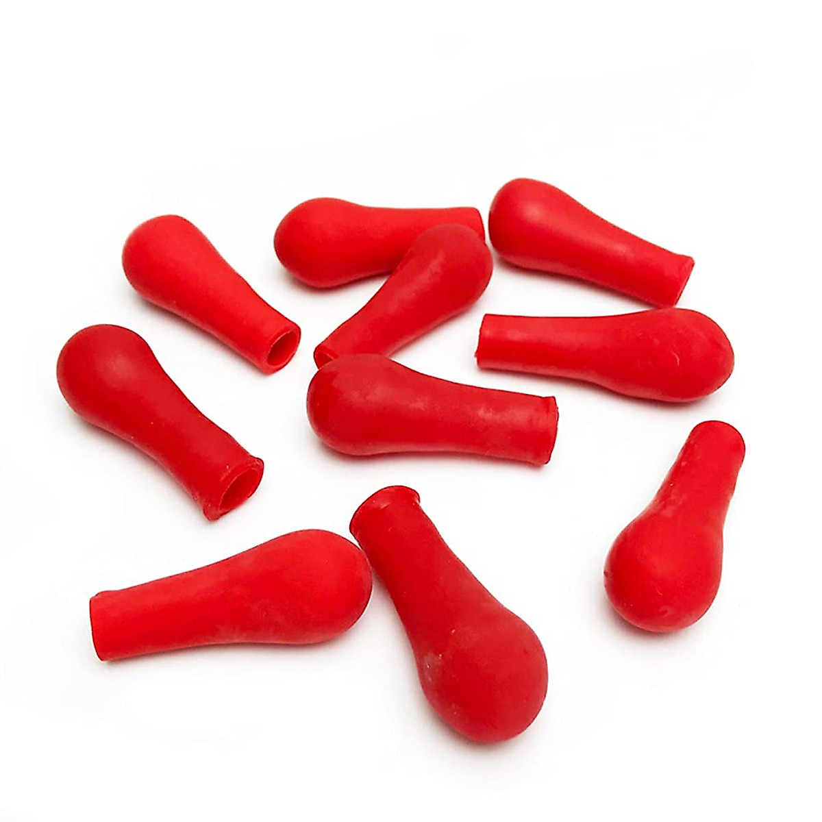 20pcs Latex Rubber Cap Red Latex Rubber Dropper Head Cap Ball Pipette Dropper Rubber Bulb for Glass Pipette Laboratory Supplies Accessories
