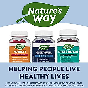 Nature’s Way Sleep Well Sleep Gummies for Adults*, Sleep Aid*, Melatonin Gummies, Ashwagandha Gummies, with Magnesium, Berry Flavored, 90 Gummies