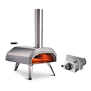Ooni Karu 12 Multi-Fuel Outdoor Pizza Oven + Ooni Karu 12 Propane Gas Burner – Outdoor Pizza Oven for Authentic Stone Baked Pizzas