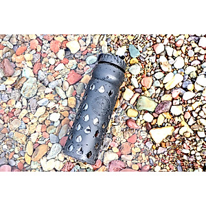 Epic Escape | Glass Water Bottle with Filter | USA Made Filter | Dishwasher Safe | Borosilicate Glass with Silicone Sleeve | BPA Free Water Bottle | Removes 99.99% Tap Water Contaminants | Filtered