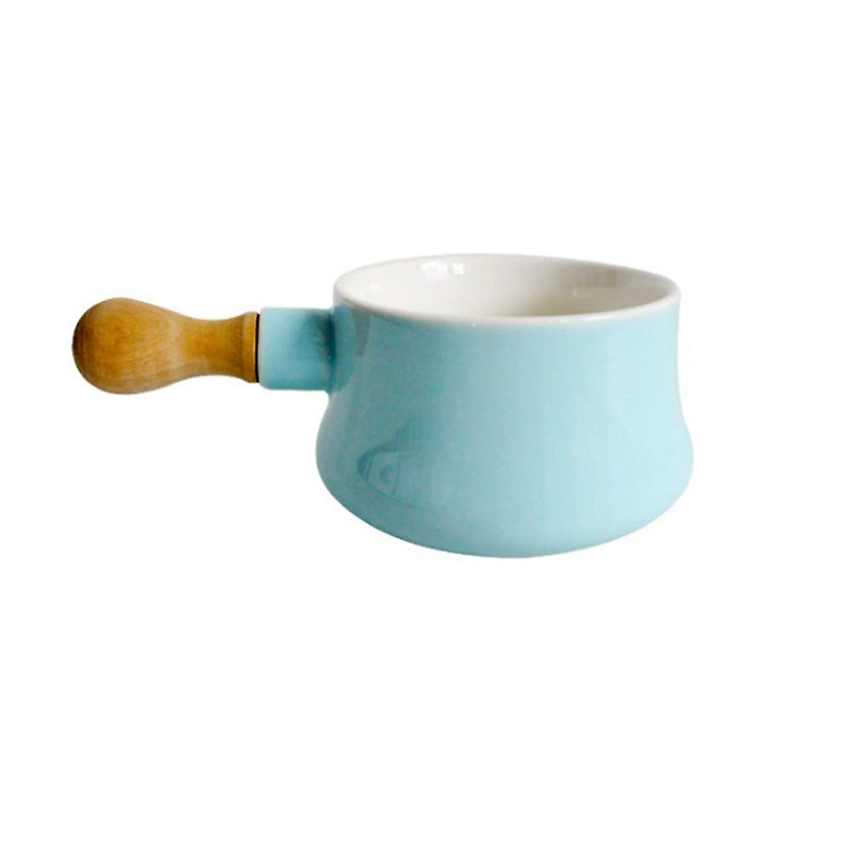 Hemoton Noodle Bowl Coffee Warmers Mini Butter Warmer Bowl with Handle Chocolate Warmer Snack Bowl Ceramics Fondue Pot Porcelain Soup Crock Small Soup Pot Dessert Plate French Pottery Bowl