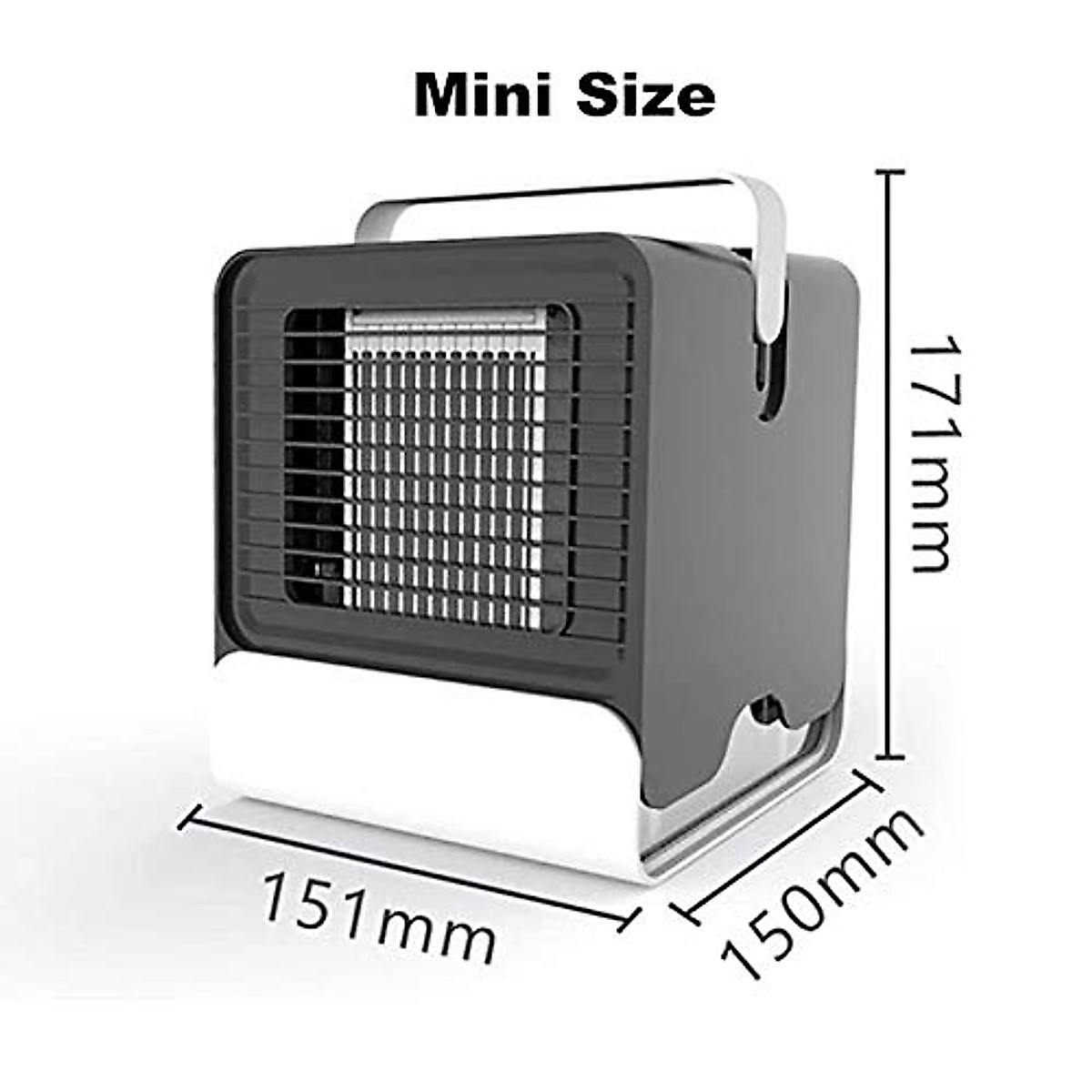 Air Cooler, Evaporative Air Cooler& Portable Air Conditioner/Humidifier Mini-negative Ion USB Air Conditioning Fan, Desktop Cooler Office Refrigeration Strong, Low Noise Design with Night Lights