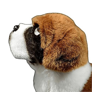 FRANKIEZHOU Saint Bernard Realistic Dog Stuffed Animal-Brown 10.24",Puppy Plush Toy, Dog Stuffed Animal,Soft and Durable, Toy for Boy,Girl Toys,Gifts for Kids, Pillow Gift,Home Decor,Hugging Toy