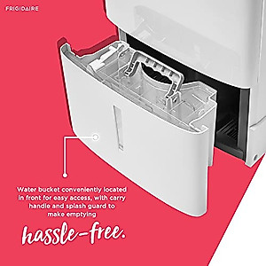 Frigidaire FFAD2233W1 Dehumidifier, Low Humidity 22 Pint Capacity with a Easy-to-Clean Washable Filter and Custom Humidity Control for maximized comfort, in White