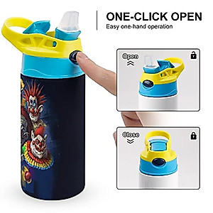 ZHANGXM Killer Horror Klowns Movie from Outer Space Water Bottles Tumbler Double Wall Vacuum Leak Proof Carton Bottles Insulated Children's Water Cup