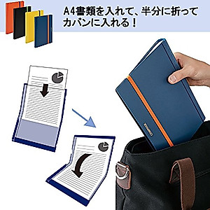 King Jim 5894H Clear File, A4, Bi-Fold, Compack, Black