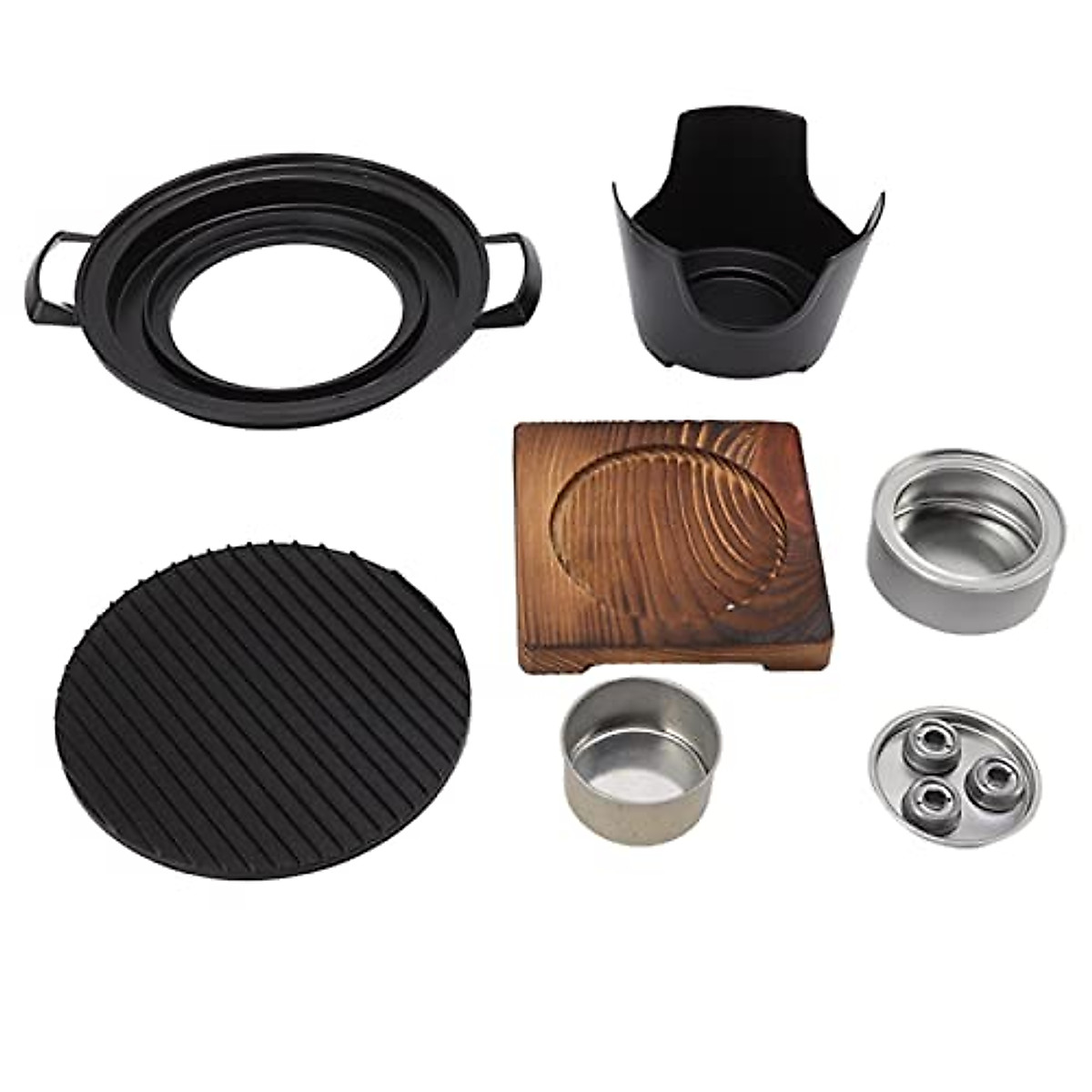 Asixxsix BBQ Charcoal Grill, Nonstick Smokeless Tabletop Grill Portable Korean Barbecue Grill Portable Camping Grill Stove for Indoor Outdoor Picnic BBQ Party