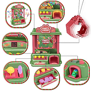 nicknack Christmas Claw Machine Toy for Kids, Arcade Games Home Mini Vending Machine Toy for Children Electronic Claw Game Prizes Toy for Kids Party Favor