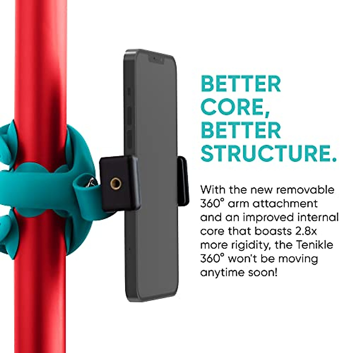 Tenikle® 360° - Flexible Tripod for Camera GoPro, As Seen on Shark Tank, Bendable Suction Cup Camera & Phone Mount, Holder, Compatible w/iPhone & Android ( Black)