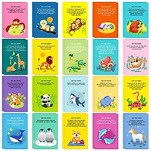 40 Pack Animal Fun Fact Postcards for Kids 4” x 6” Animal Greeting Cards Animal Knowledge Cards Animal Thank Note Cards Funny Cards Pack for Students, Friends and more