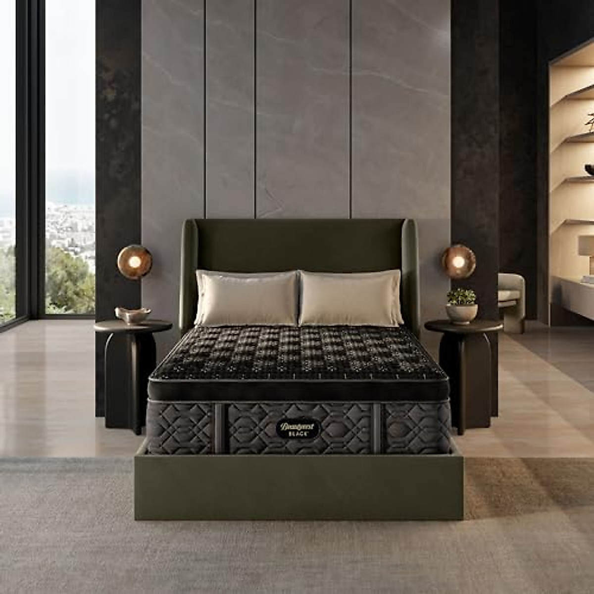 Beautyrest Black Series Four 17.5" Medium Summit Pillow Top King Mattress - Breathable, Cooling, and Supportive - CertiPUR-US Certified, 100-Night Sleep Trial, and 10-Year Limited Warranty