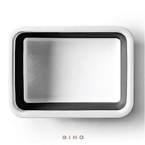 BINO Collapsible Wash Basin - Space Saving Portable Folding Dish Pan Dish Tub, White