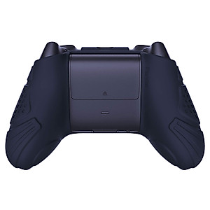 PlayVital Guardian Edition Midnight Blue Ergonomic Soft Anti-Slip Controller Silicone Case Cover, Rubber Protector Skins with Black Joystick Caps for Xbox Series S/X Controller